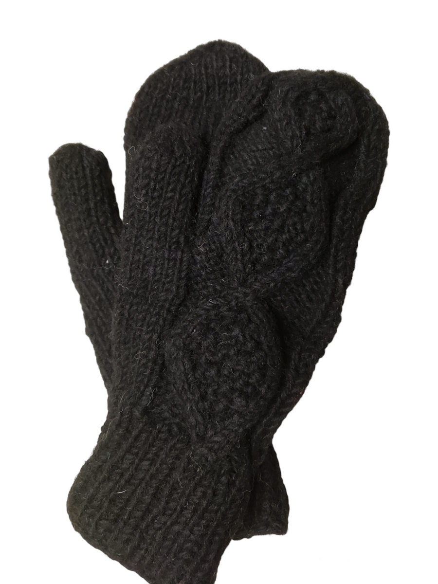 Mitts Wool Knit Solid – The Real Wool Shop